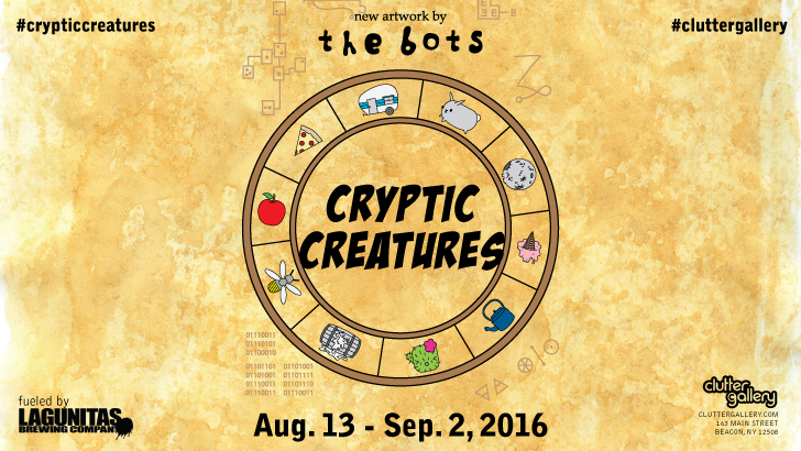 "Cryptic Creatures": A Solo Exhibition from The Bots! | Clutter Magazine