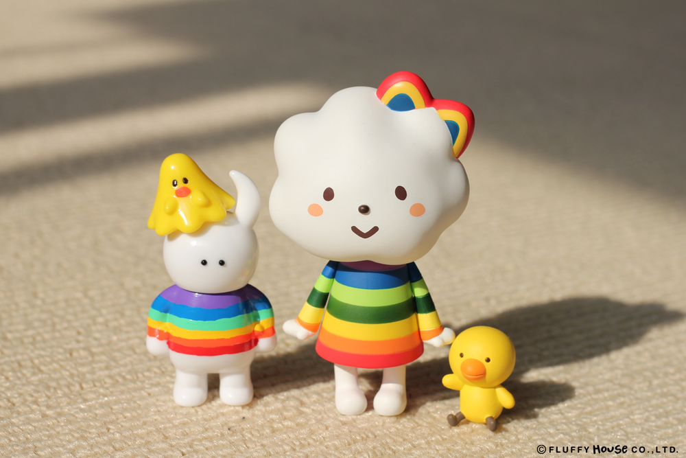 Uamou x Fluffy House | Miss Rainbow Uamou & Chicky Boo | Clutter Magazine